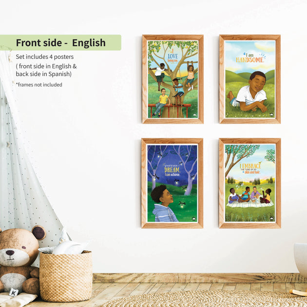 Bilingual Affirmation Poster Set For Boys – Karuna Press