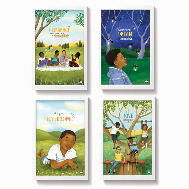 Bilingual Affirmation Poster Set For Boys – Karuna Press
